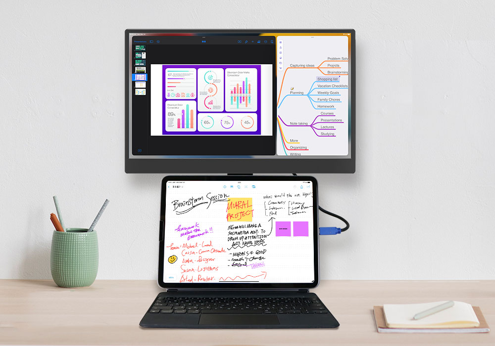 Stacked Dual Monitors with Stage Manager on iPadOS 16 | Gechic