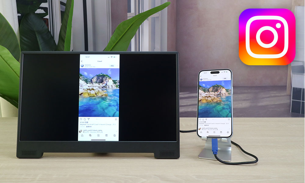 iPhone 15 の USB-Cポート外部モニターを全画表示！ | Gechic