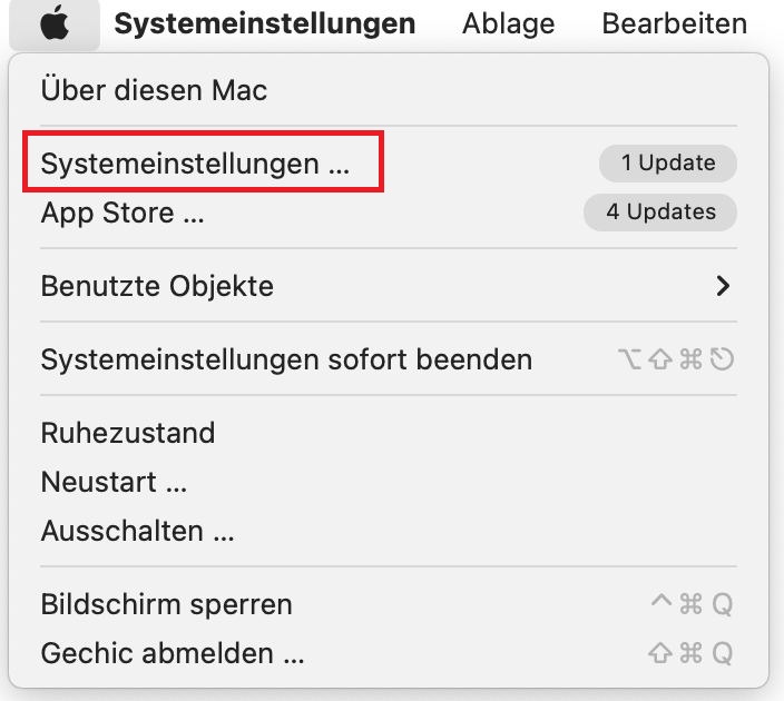 macOS Einstellungen der Anzeigen | Gechic